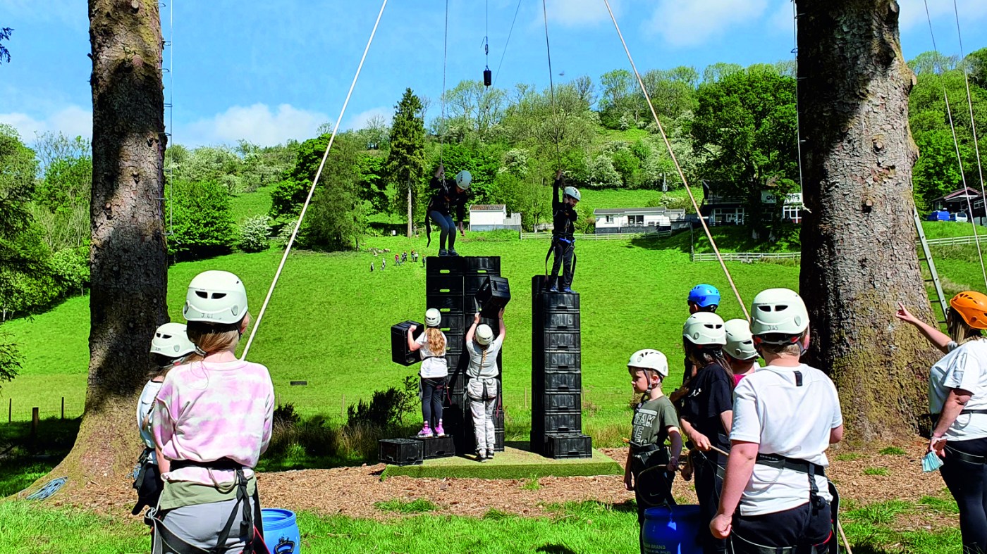 Crate Stacking in Wales | Dolygaer Outdoor